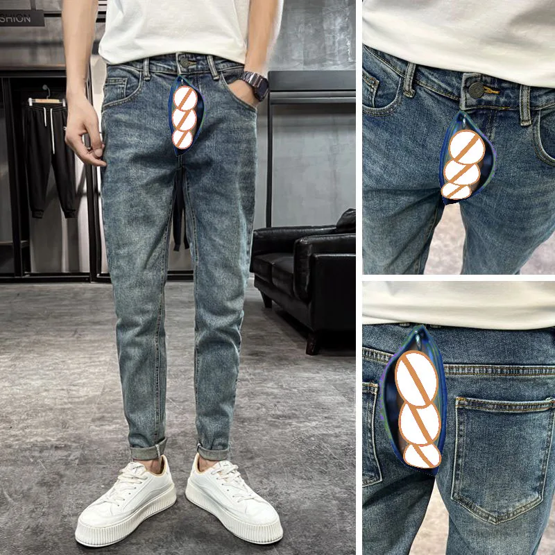 Retro-Winter-Men-s-Fleece-Slim-Straight-Jeans-Retro-Washed-Elastic ...