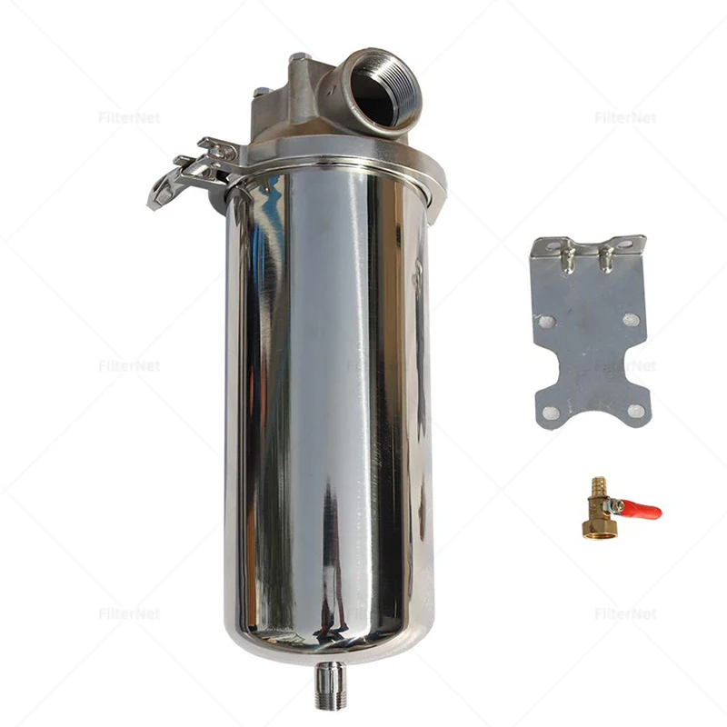 10inches-Prefilter-304-Stainless-steel-hot-water-filter-housing-DN15 ...