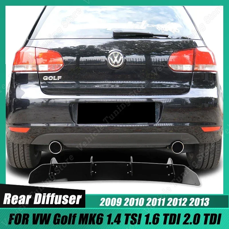 Glossy-Black-Car-Rear-Diffuser-Rear-Bumper-Splitters-Spoiler-Lip-For-VW ...