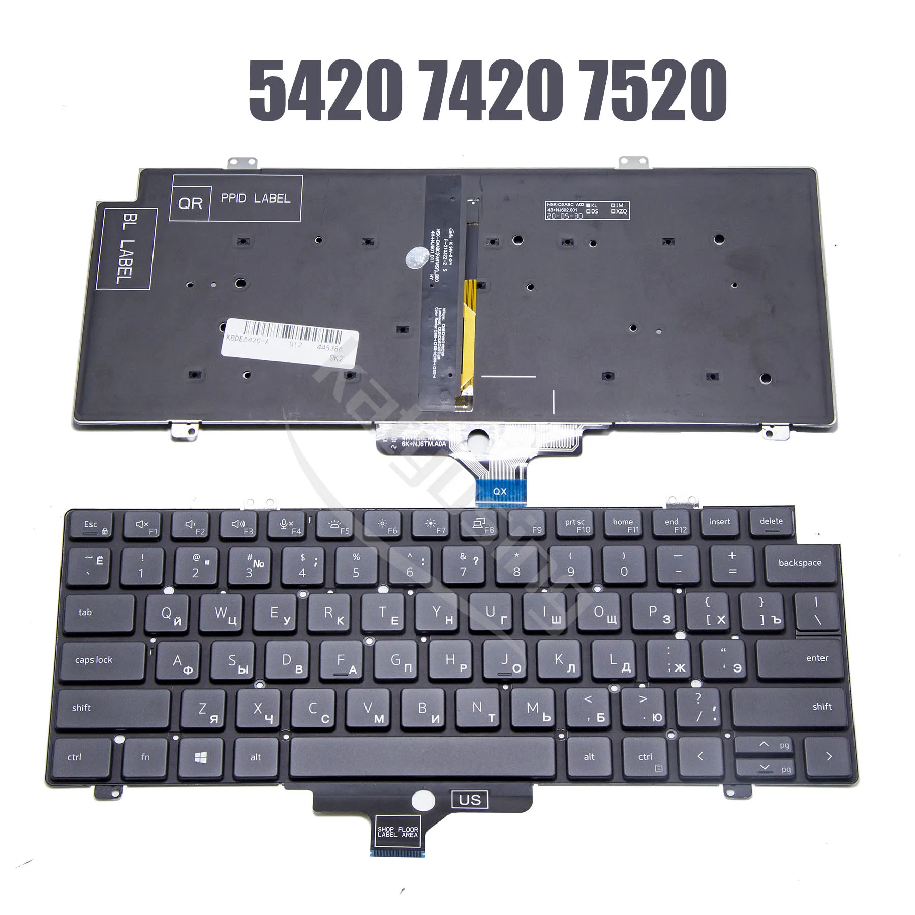 NEW-Original-Russian-Laptop-Keyboard-for-Dell-Latitude-5420-7420-7520 ...