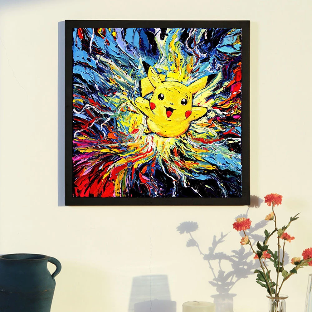 Anime Pokemon Peripherals Posters Pikachu Psyduck Kawaii Picture Art ...