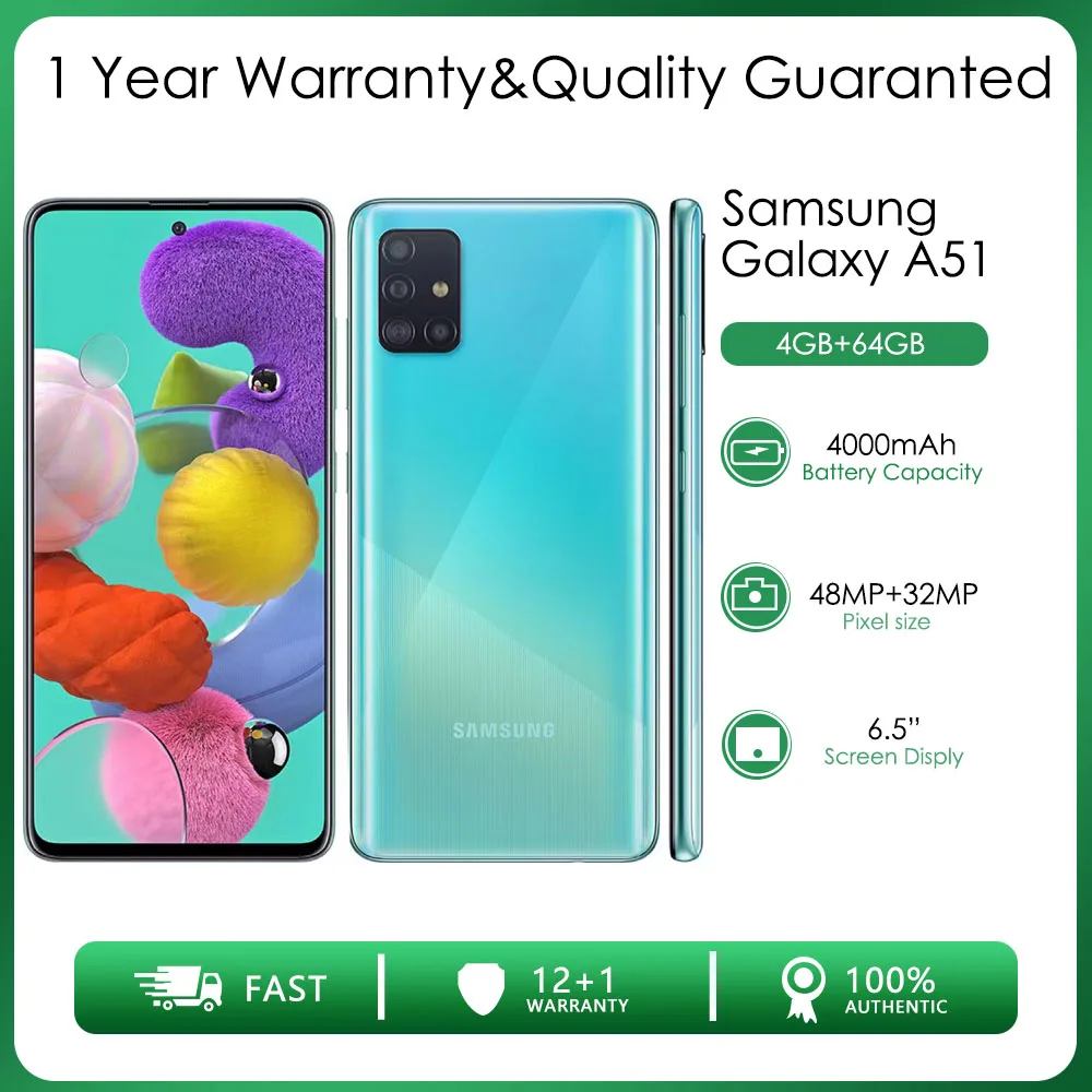 Original Unlocked Samsung Galaxy A51 A515F Octa core Dual Sim 4GB RAM+ ...