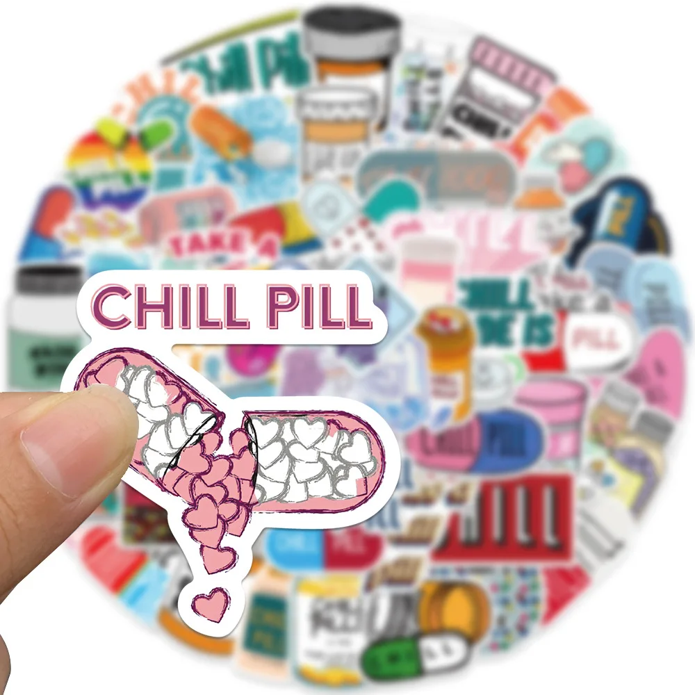 Pharmacy Sticker Chill Pill | Stickers Laptop Medical | Graffiti ...