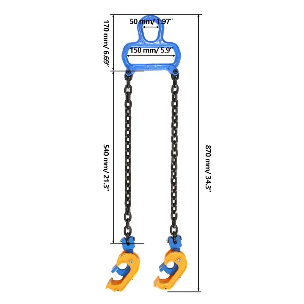 Upgrade Lifting Chain Sling Clamps for Engine Hoist Lift 2000 lbs ...