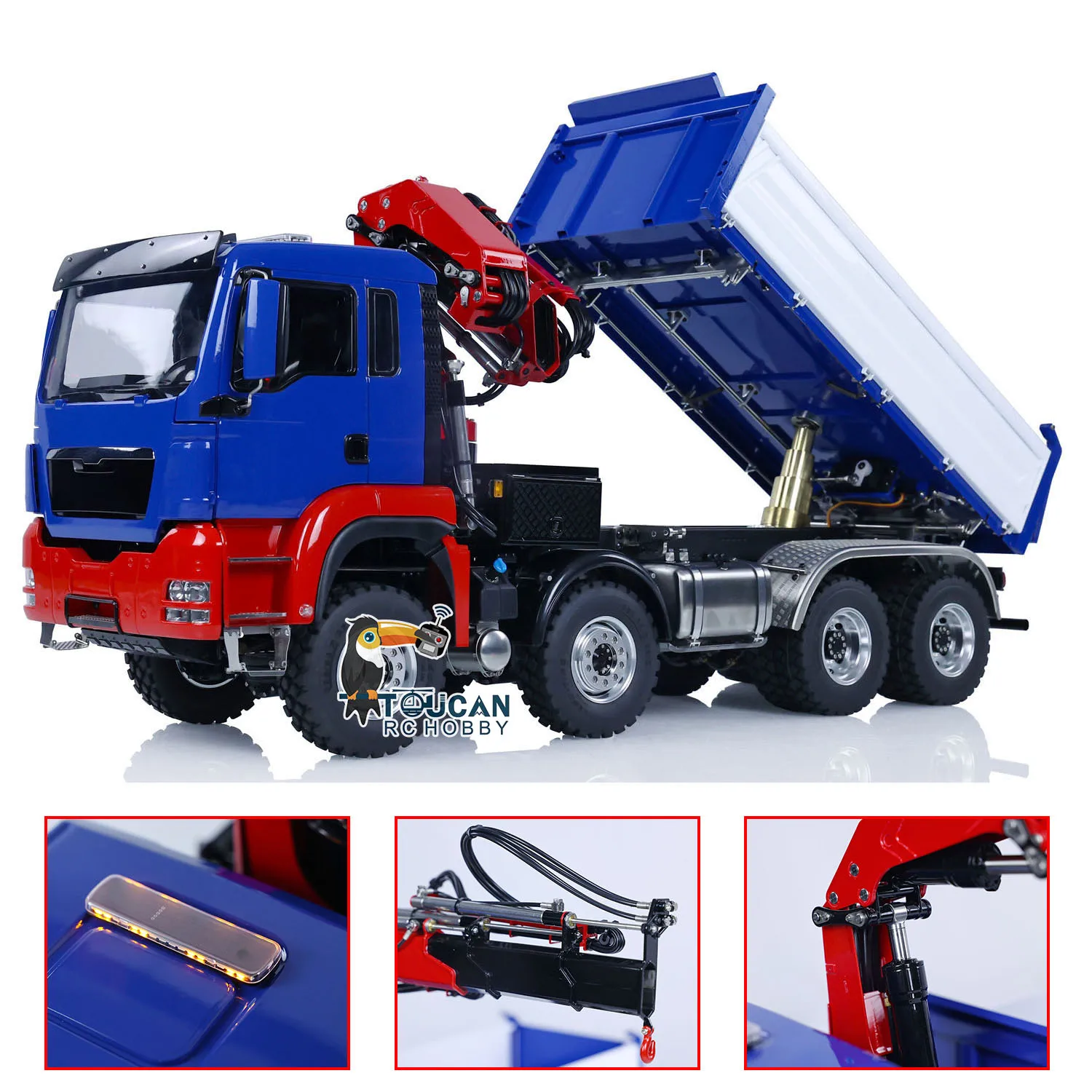 8X8-LESU-1-14-RC-Hydraulic-Dumper-Car-Crane-Dump-Truck-RTR-Remote ...