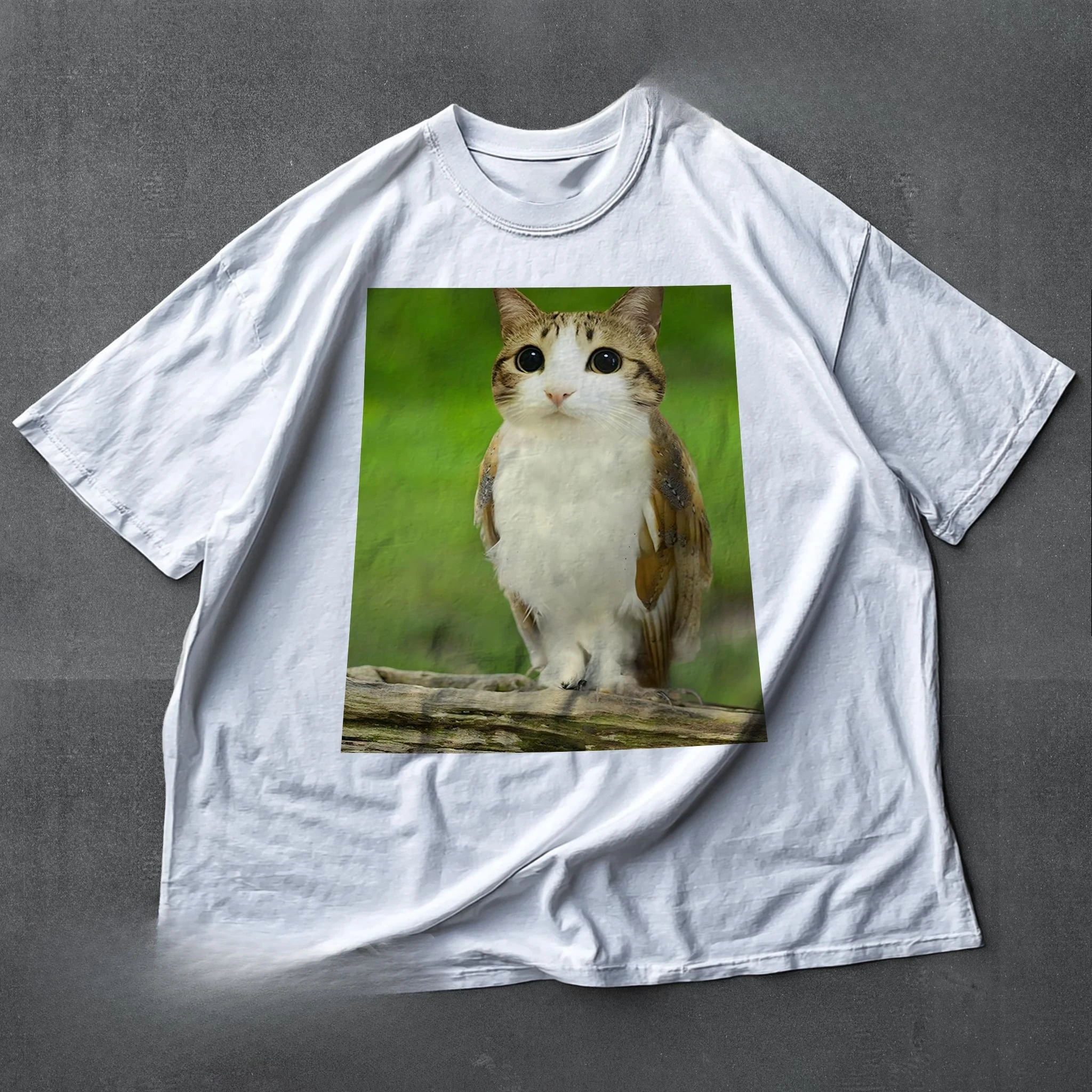 Meowl Meme Cat Tshirt, Funny Cat Meme Shirt Cat and Owl Brainrot Meowl ...
