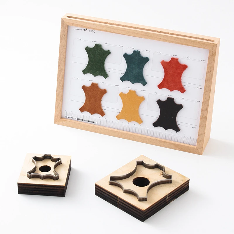 Leather Sample Display Cutting Dies, DIY Making Leather Showcase ...