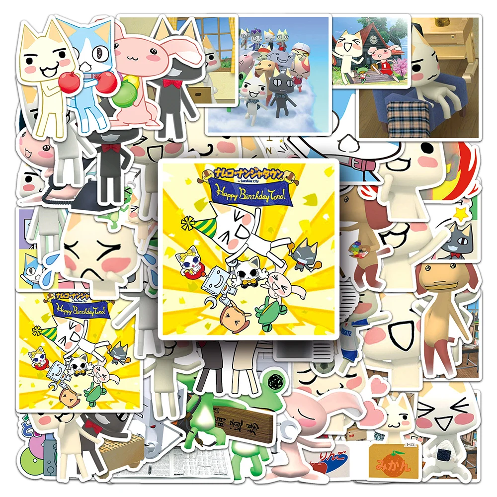 10-30-50pcs-Funny-Anime-Toro-Inoue-Cat-Stickers-Kawaii-Graffiti-Decals ...