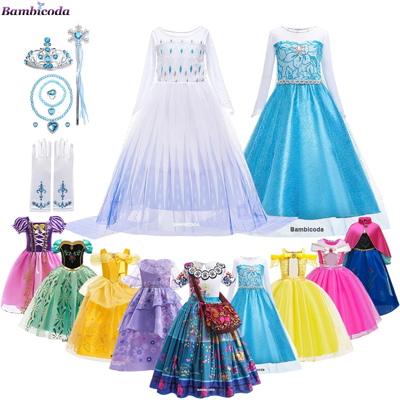 Princess Dress For Girls Carnival Clothing Cosplay Snow Queen Costume ...