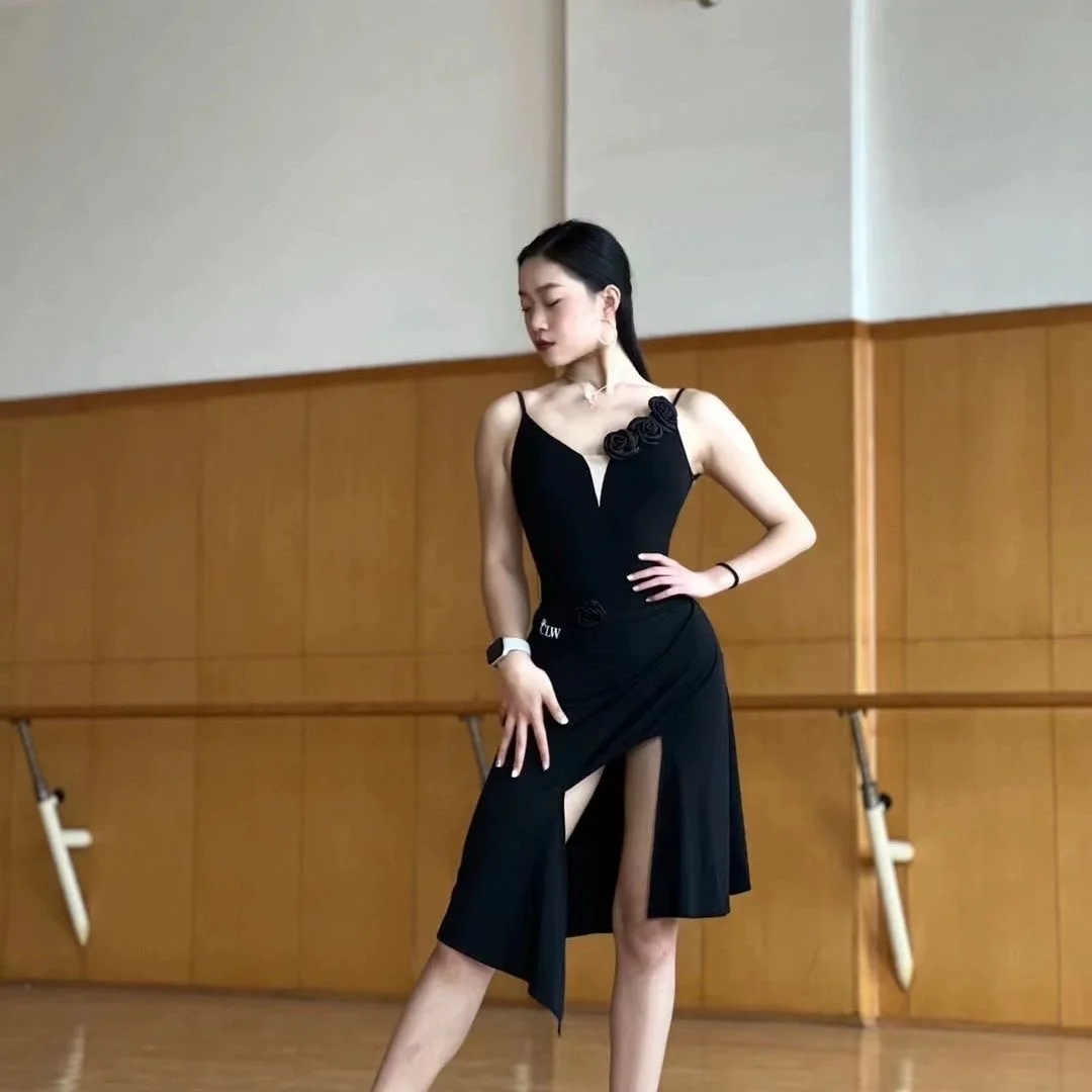 clothes-for-dancing-Modern-dance-dress-black-standard-dance-dress-woman ...