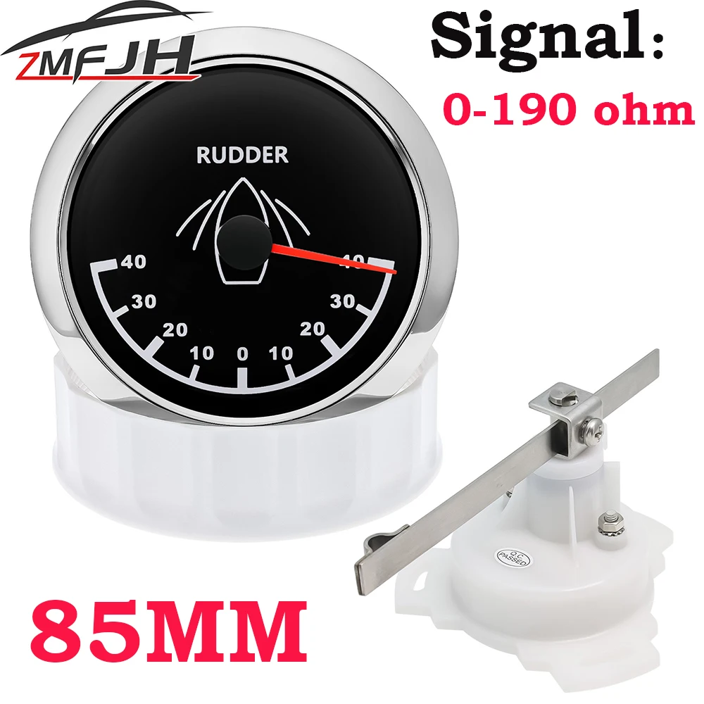 Waterproof 85mm Rudder Angle Gauge Marine Boat Rudder Angle Indicator ...