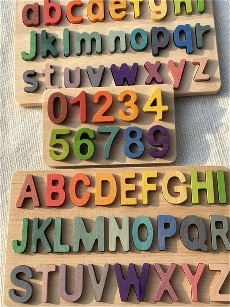 Wooden Alphabet Blocks Pastel