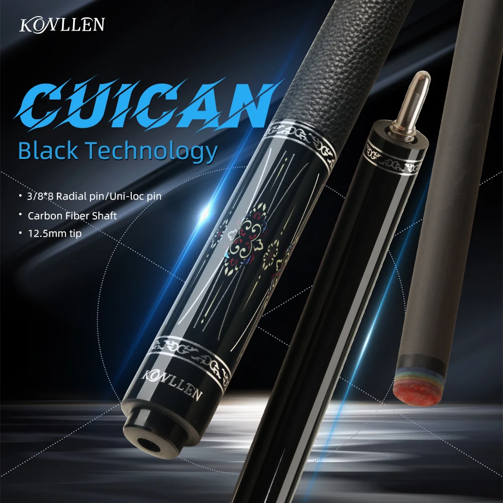 KONLLEN-Billiard-New-laser-series-Carbon-Fiber-Pool-Cue-Stick-12-2mm ...