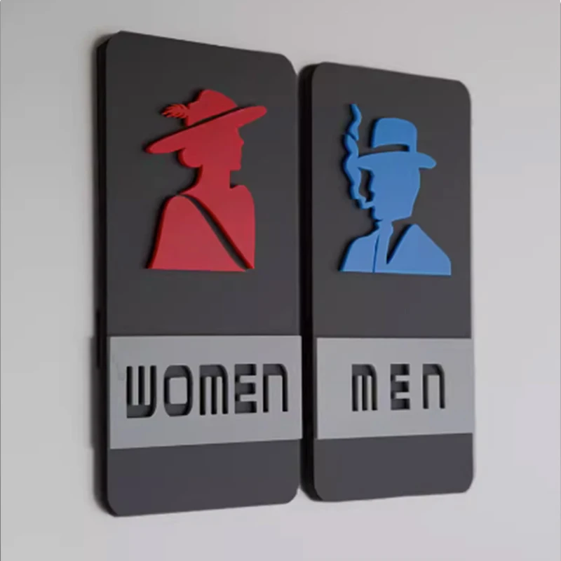 Color-Men-and-Women-Toilet-Door-Sign-Diversity-Acrylic-Number-Signage ...