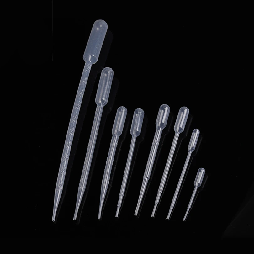 Lolede 100pcs 1/2/3/5ml Laboratory Pipette Plastic Disposable Graduated ...