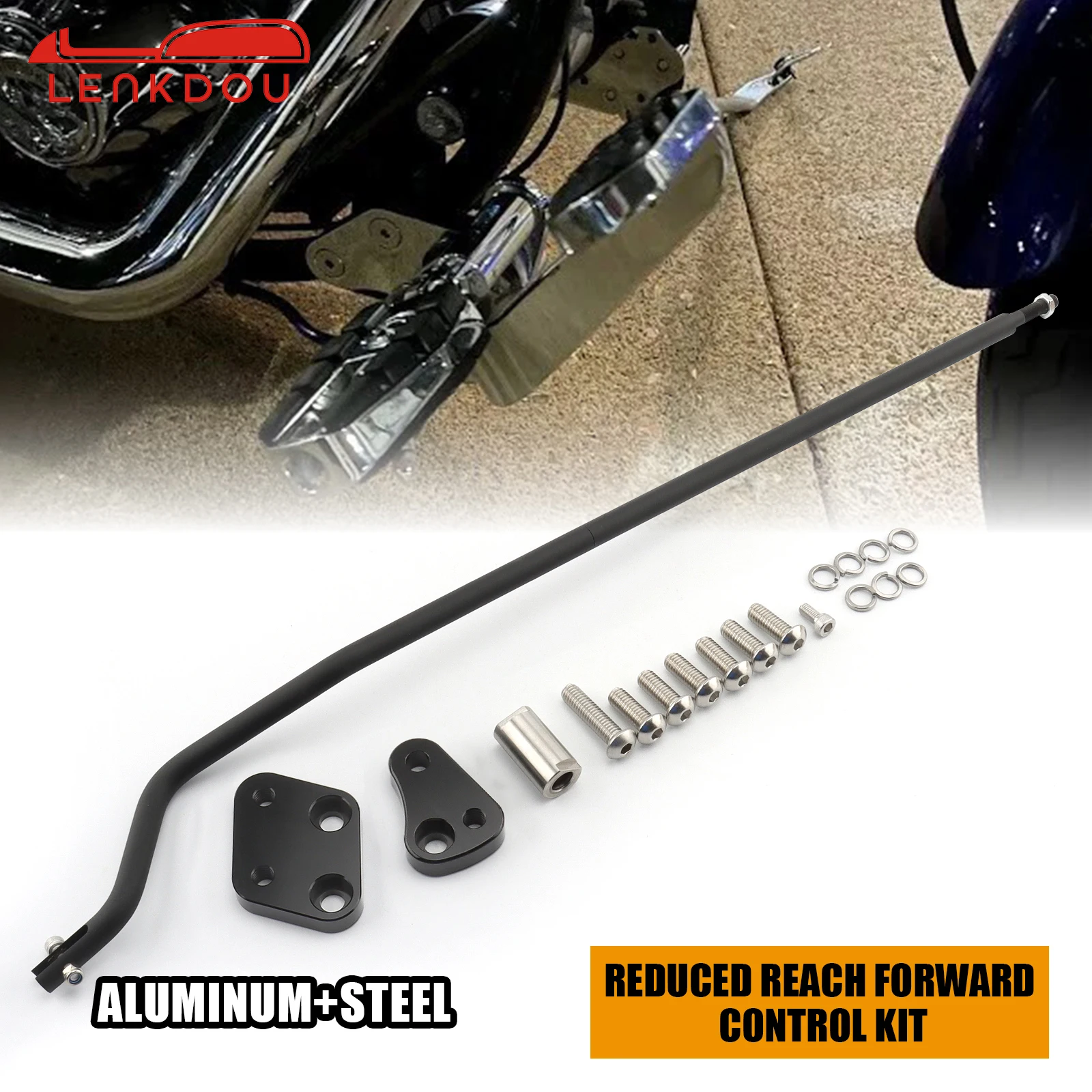 Motorcycle Reduced Reach Forward Control Kit Black For Harley Dyna Wide ...