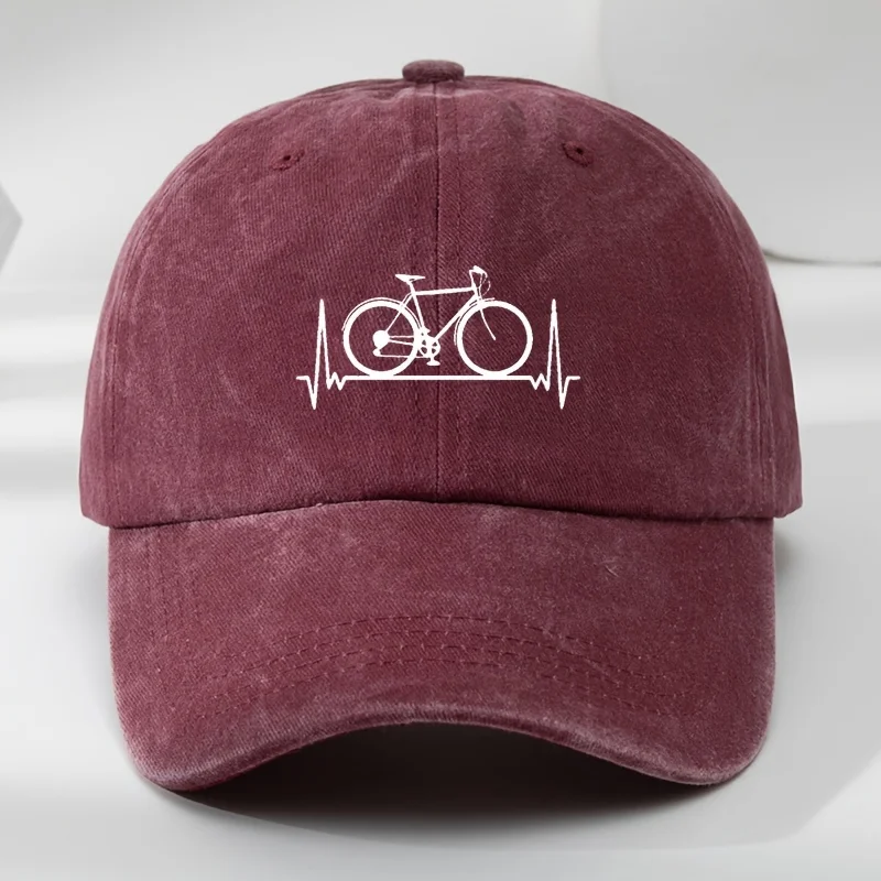 Men's and women's baseball caps, bicycle prints, suitable for outdoor ...