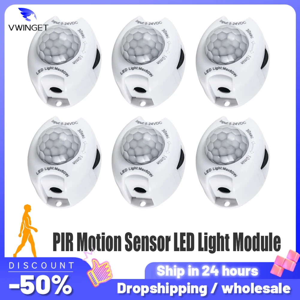 Motion Sensor DC 5V 24V Light Switch Module Human Movement Detector Activated Timer Automatic ...