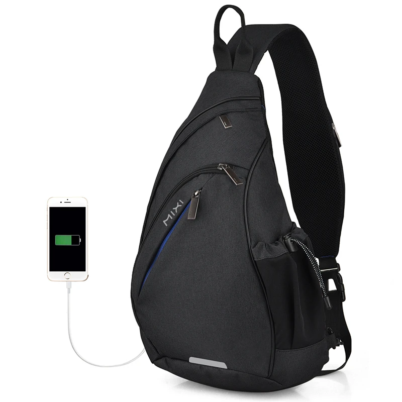 Mens Shoulder One Sling Backpack | Mixi Men One Shoulder Backpack - Men ...