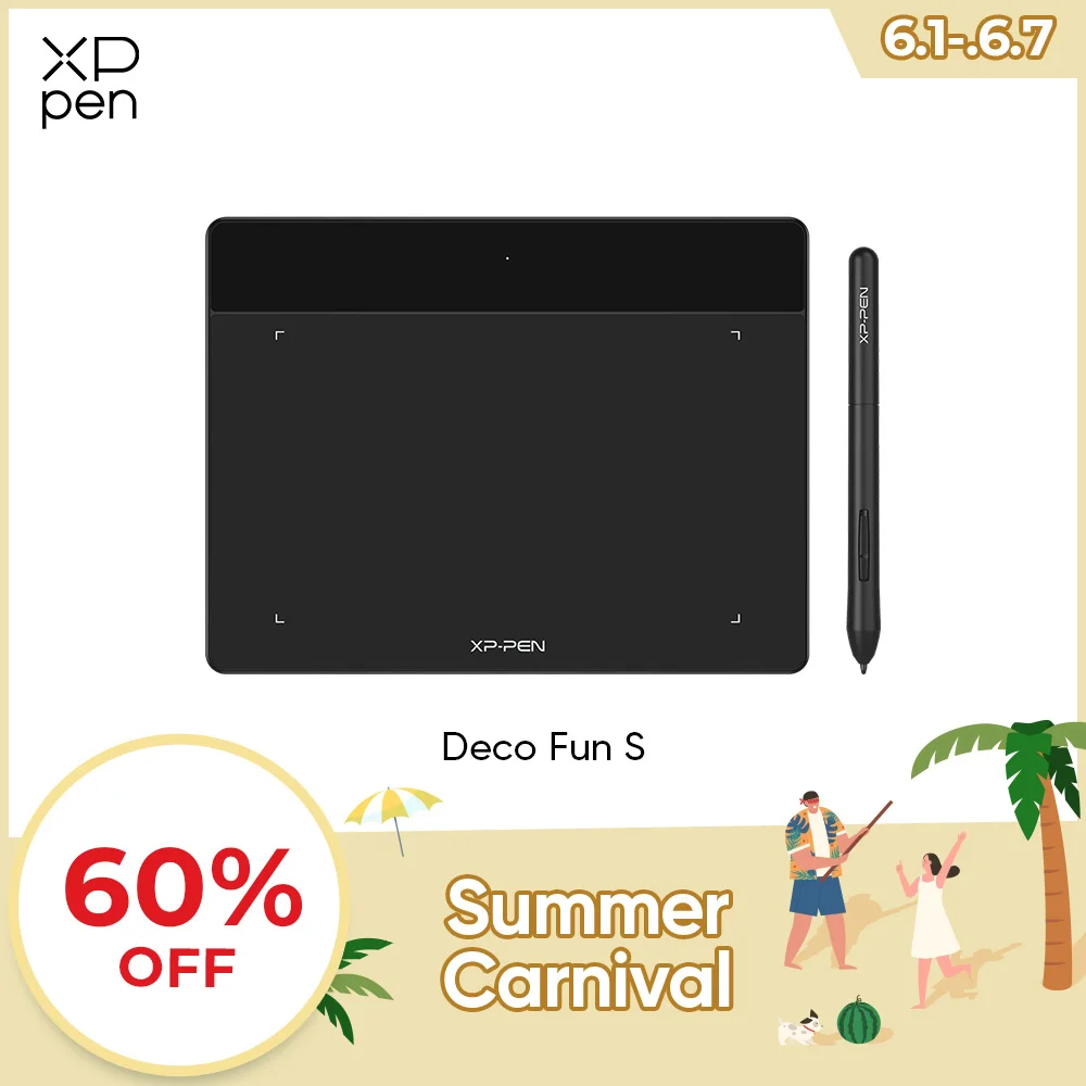 XPPen-Deco-Fun-S-Graphic-Tablet-6-4-Inch-for-Drawing-OSU-Online ...