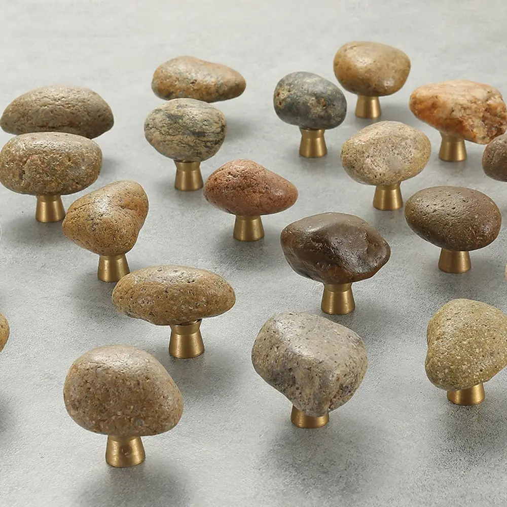 1PC-Creative-Stone-Handles-Single-Hole-Metal-Base-Wine-Cabinet-Cupboard ...