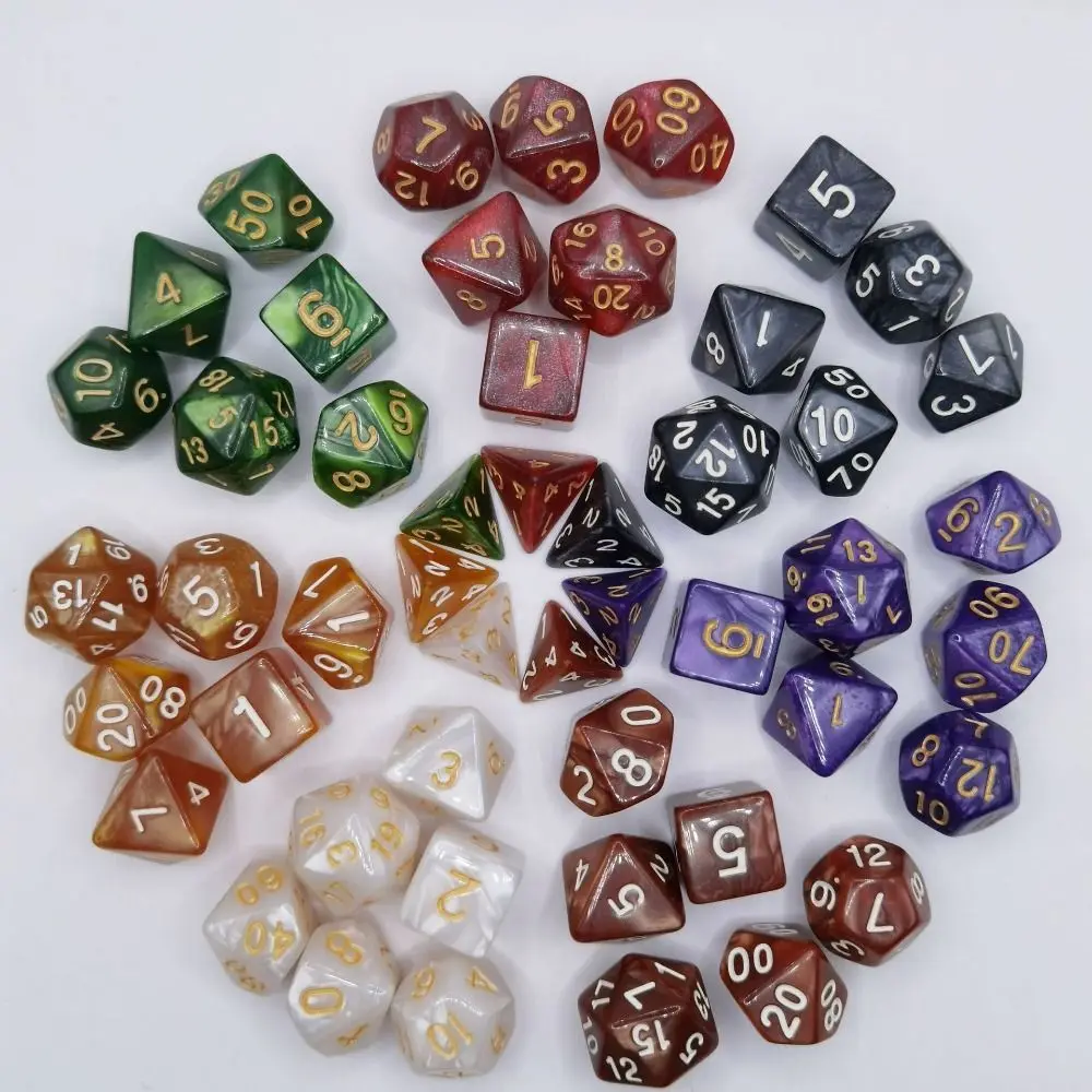 7Pcs-set-7-Die-DND-Dice-Multifaceted-Table-Game-D4-D6-D8-D10-D12-D20 ...