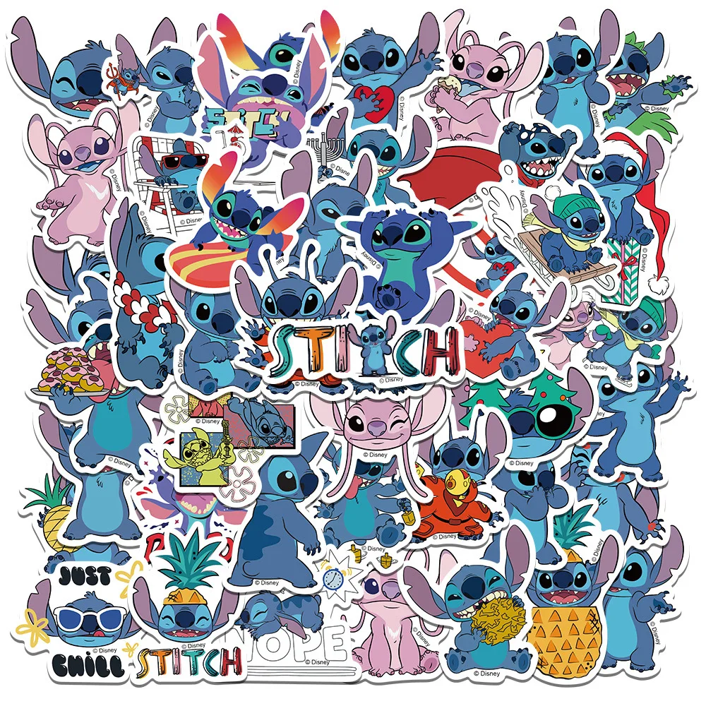 50PCS-Disney-Stitch-Cartoon-Movie-Stickers-Anime-Decal-Skateboard ...