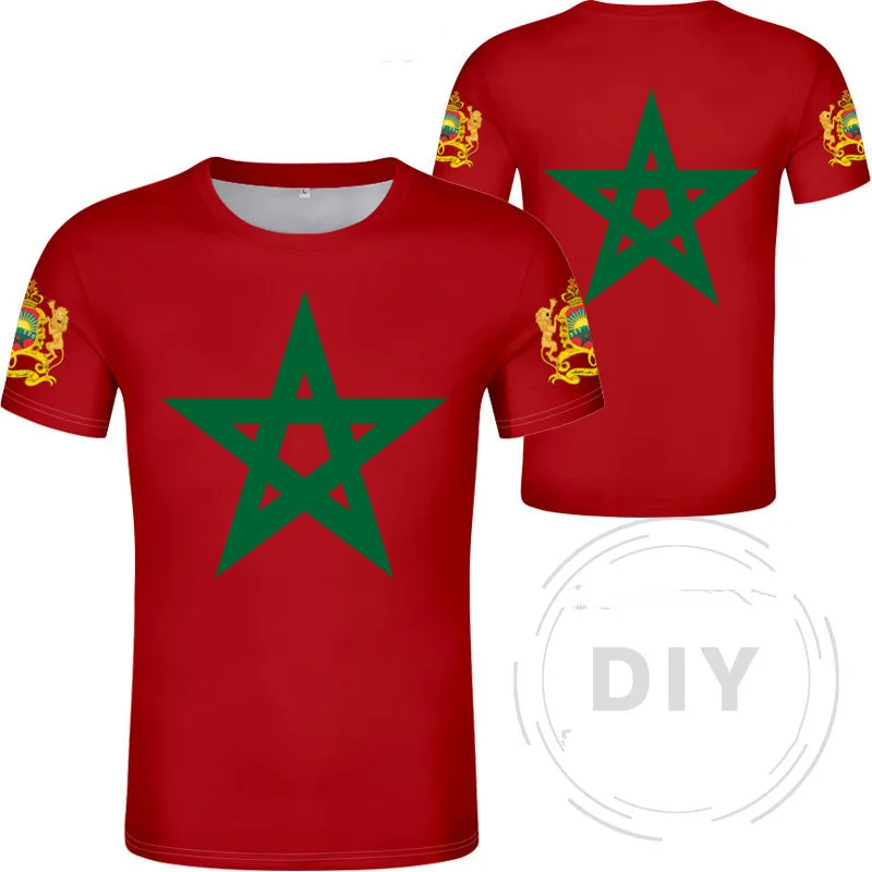 Morocco Flag National Emblem Tshirts 3D Print T-Shirt Summer T Shirt ...