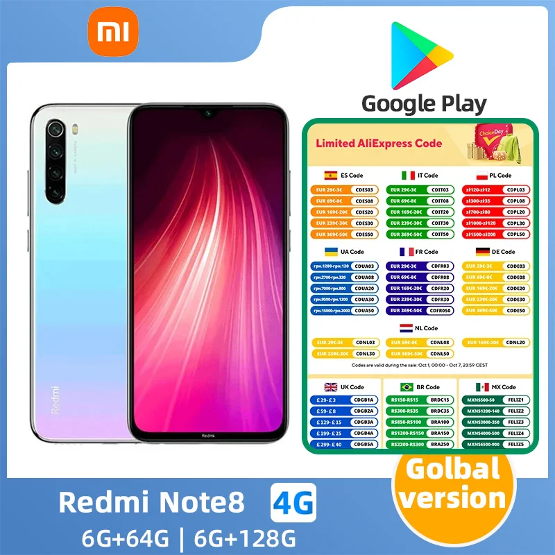 xiaomi-redmi-note-8-4G-Unlocked-128G-All-Colours-Good-Condition-used ...