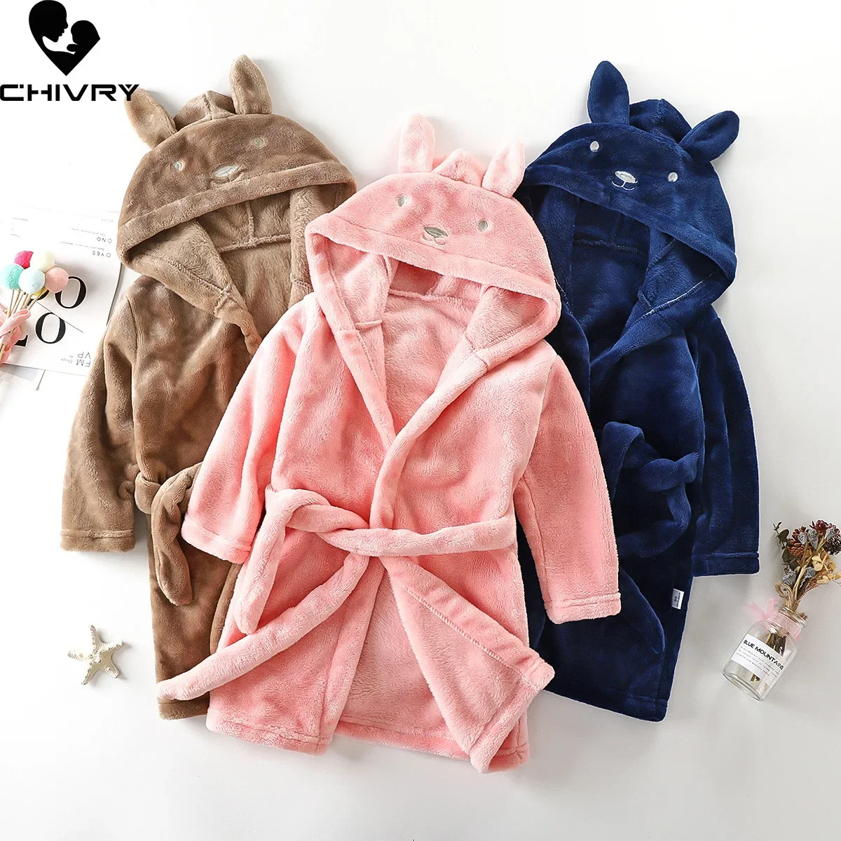 New-Autumn-Winter-Kids-Hooded-Bathrobe-Baby-Bath-Robes-Baby-Boys-Girls ...