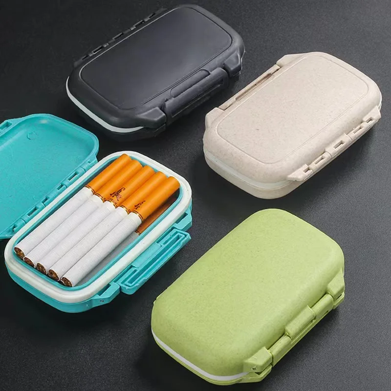 Portable-Wheat-Straw-Cigarette-Case-Dispenser-Tobacco-Storage-Box ...