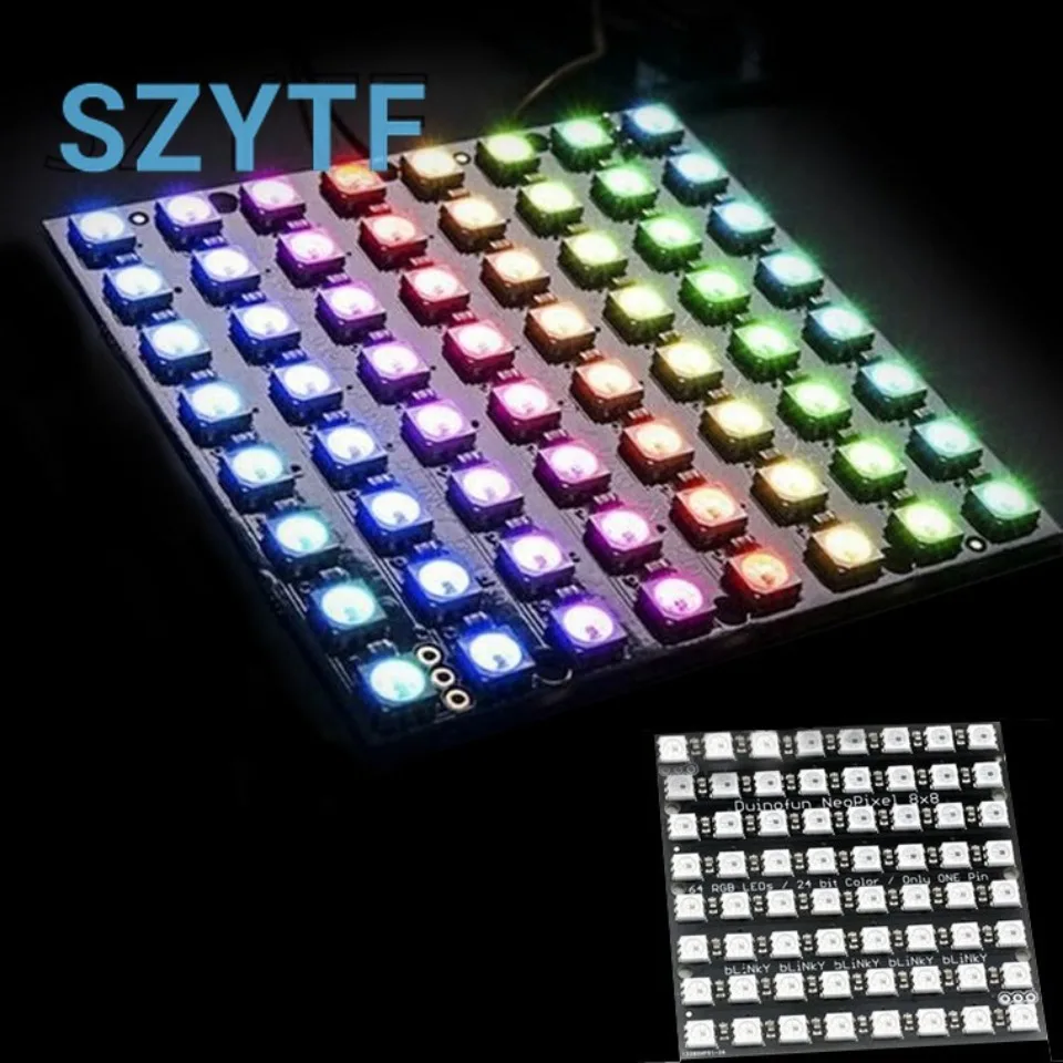 8x8 64 LED Matrix WS2812 LED 5050 RGB FZ1104 - AliExpress 502