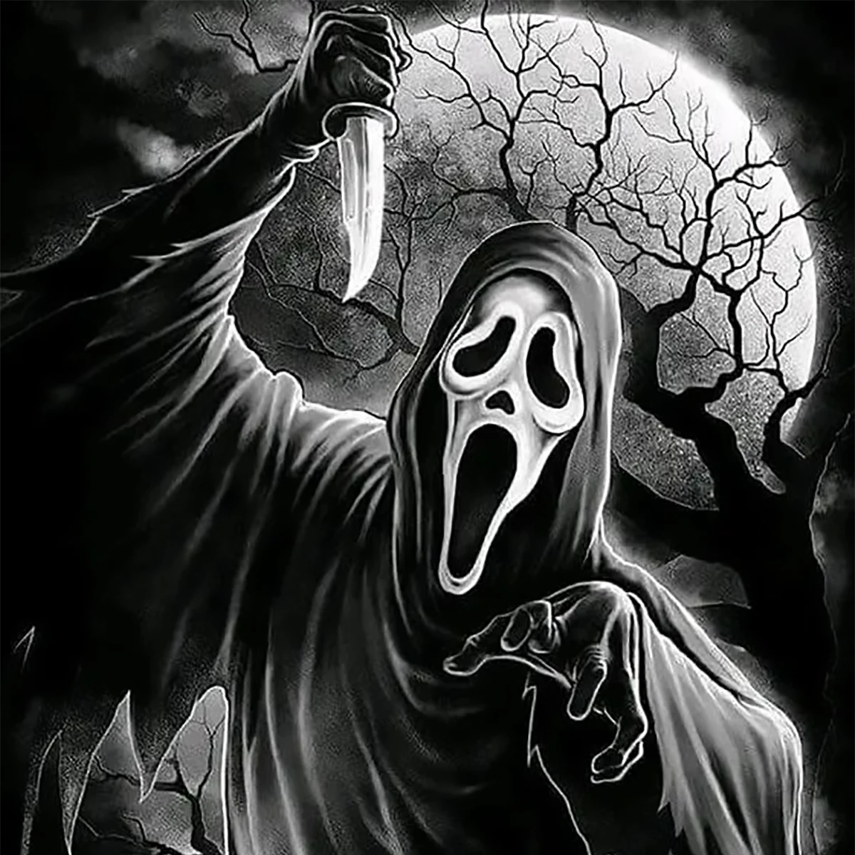 Scream Mask Knife