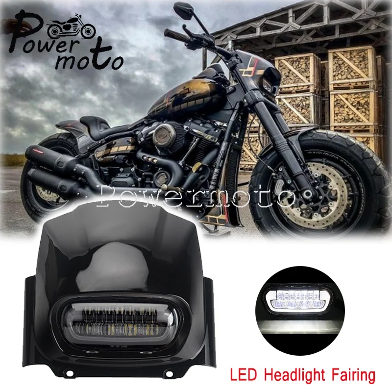 Motorcycle-High-Low-Beam-LED-Headlamp-Assembly-Front-Cowl-Headlight ...
