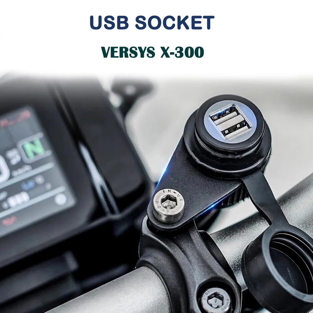 For Kawasaki VERSYS X 300 NEW Motorcycle Modify 12V Double USB Charger ...