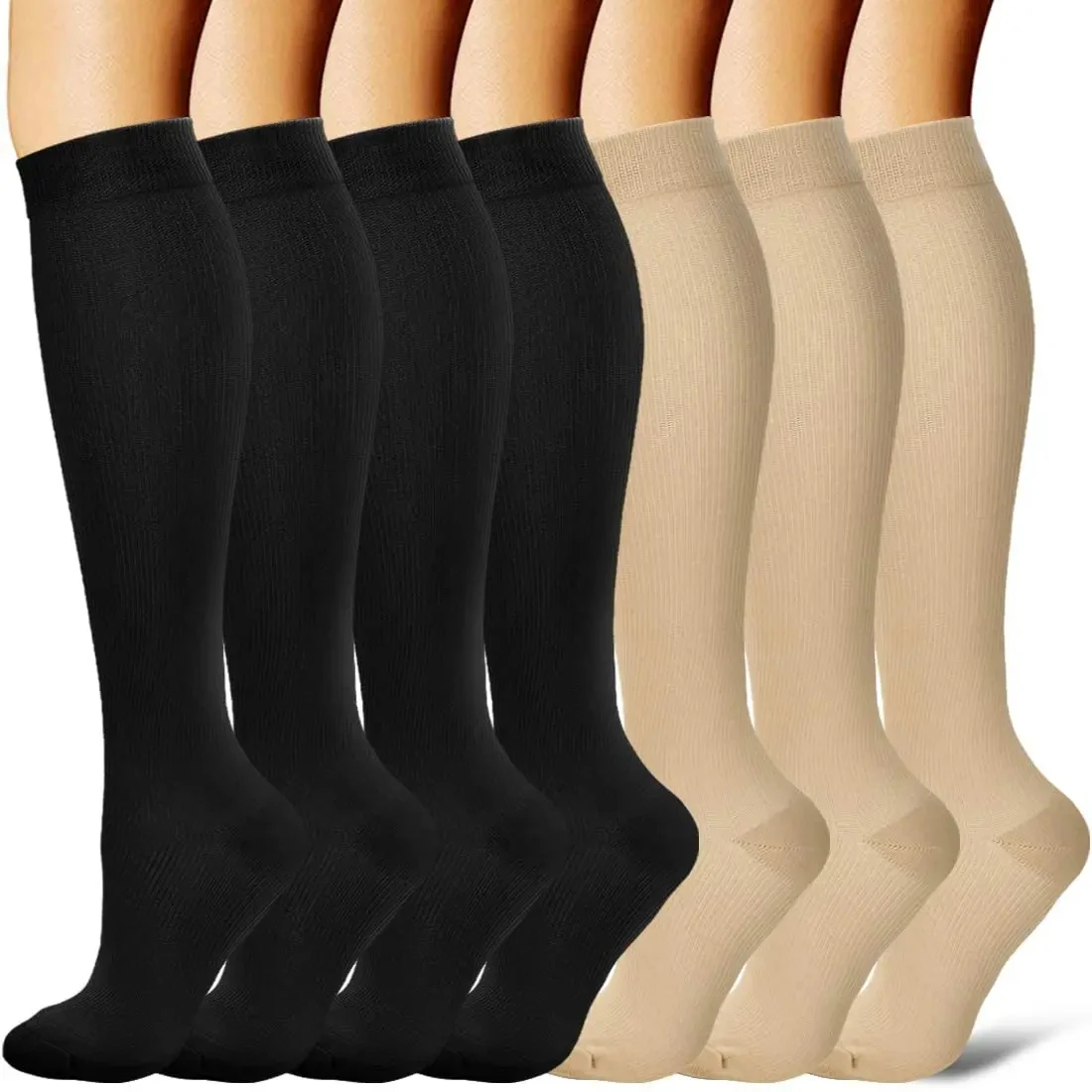 3-6-7-Pairs-Compression-Socks-Medical-20-30mmHg-Men-Varicose-Veins ...