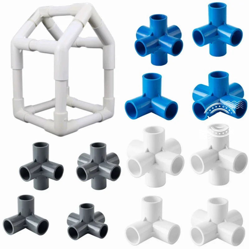 PVC-Pipe-Connectors-20-40mm-3-4-5-Ways-three-dimensional-Pipe-Fittings ...
