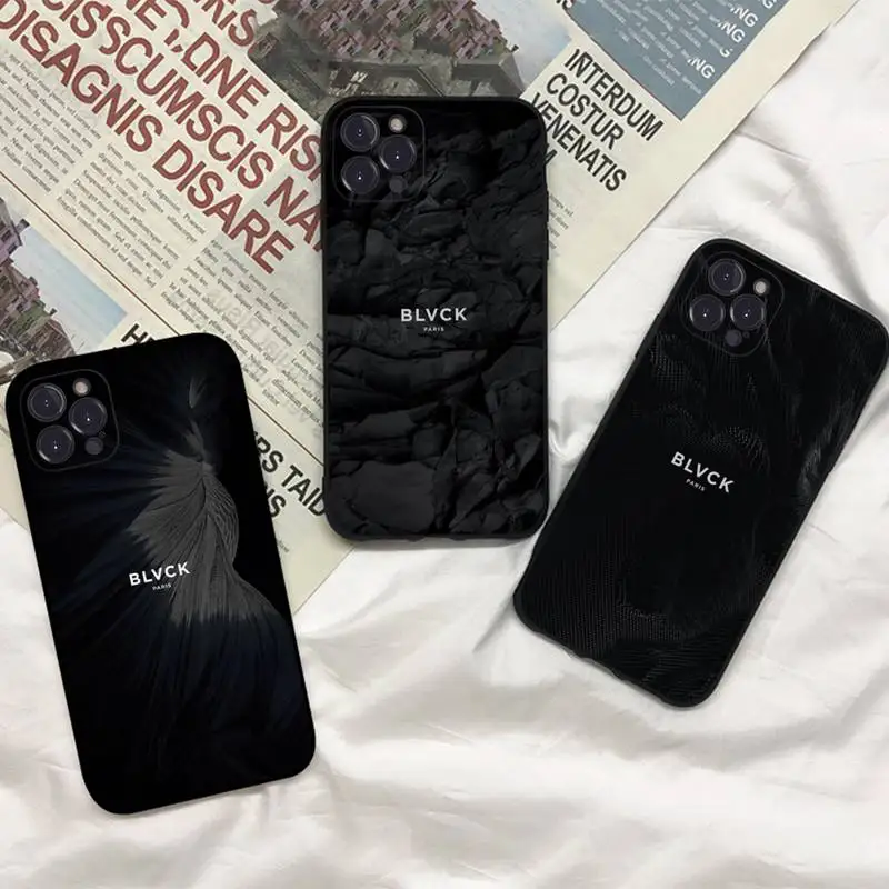 Black Blvck Flower Phone Case For iPhone 14 11 12 13 Mini Pro Max 8 7 6 ...