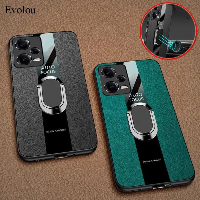 Magnetic Ring Stand Phone Case For Redmi Note 12 Turbo Note 12 Pro Plus ...