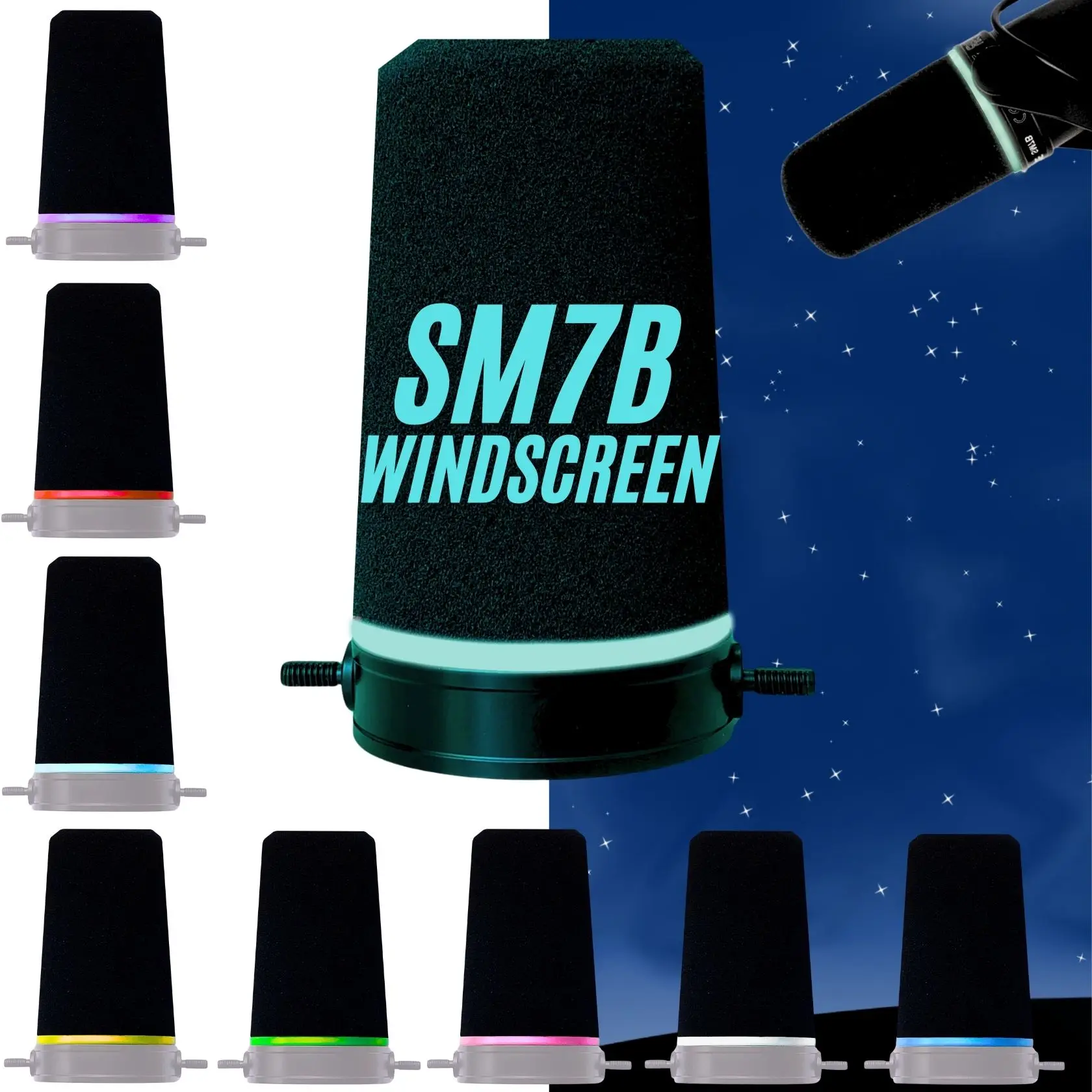 SM7B Pop Filter for Shure SM7B, MV7 Microphone Foam Windscreen RK345 ...