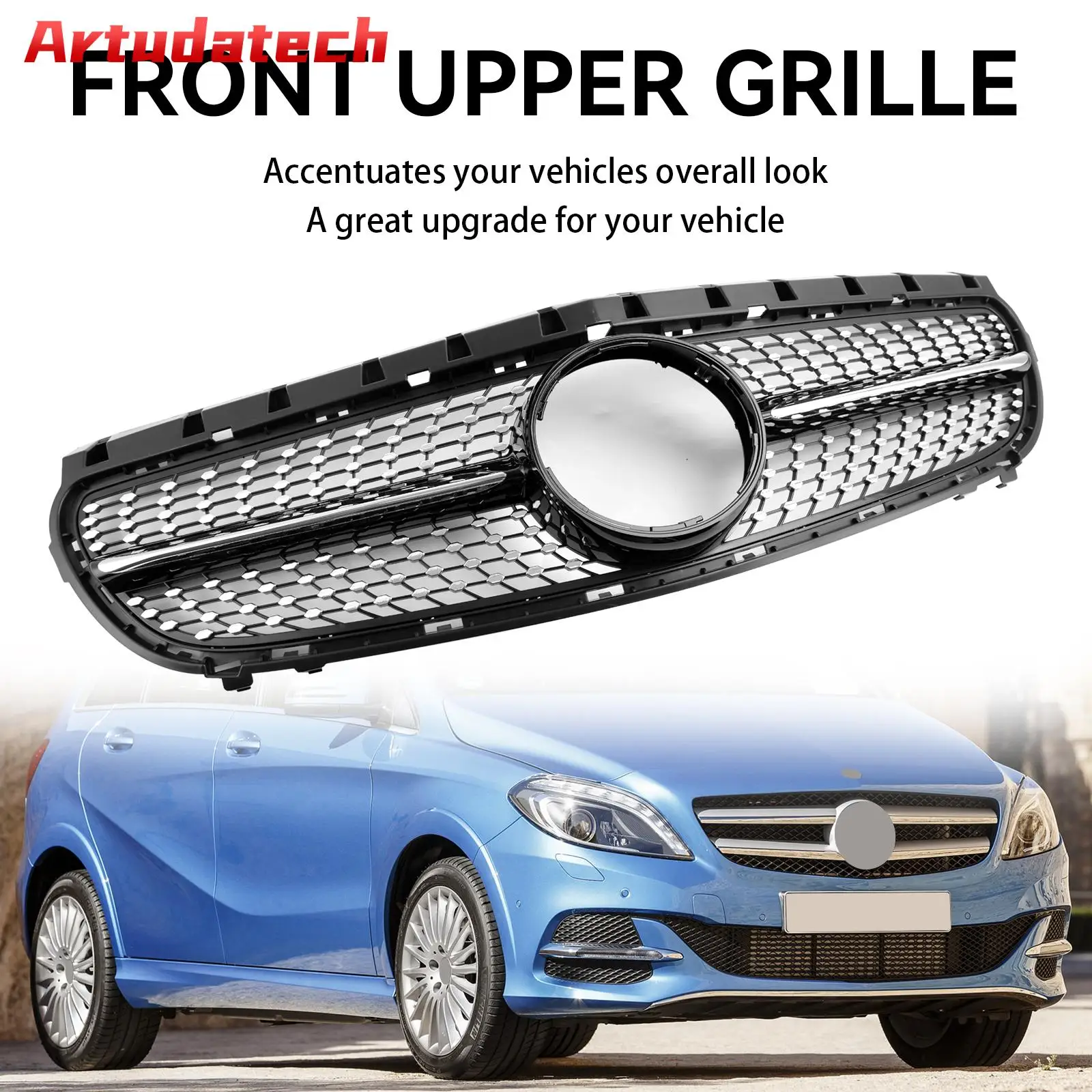 Artudatech-Front-Bumper-Grill-Grille-fit-For-Mercedes-Benz-B-Class-W246 ...