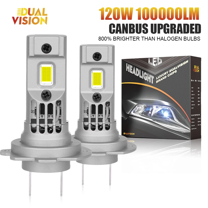 2Pcs-H7-LED-Headlight-Light-100000LM-120W-Mini-LED-H4-Bulb-Led-lamp ...