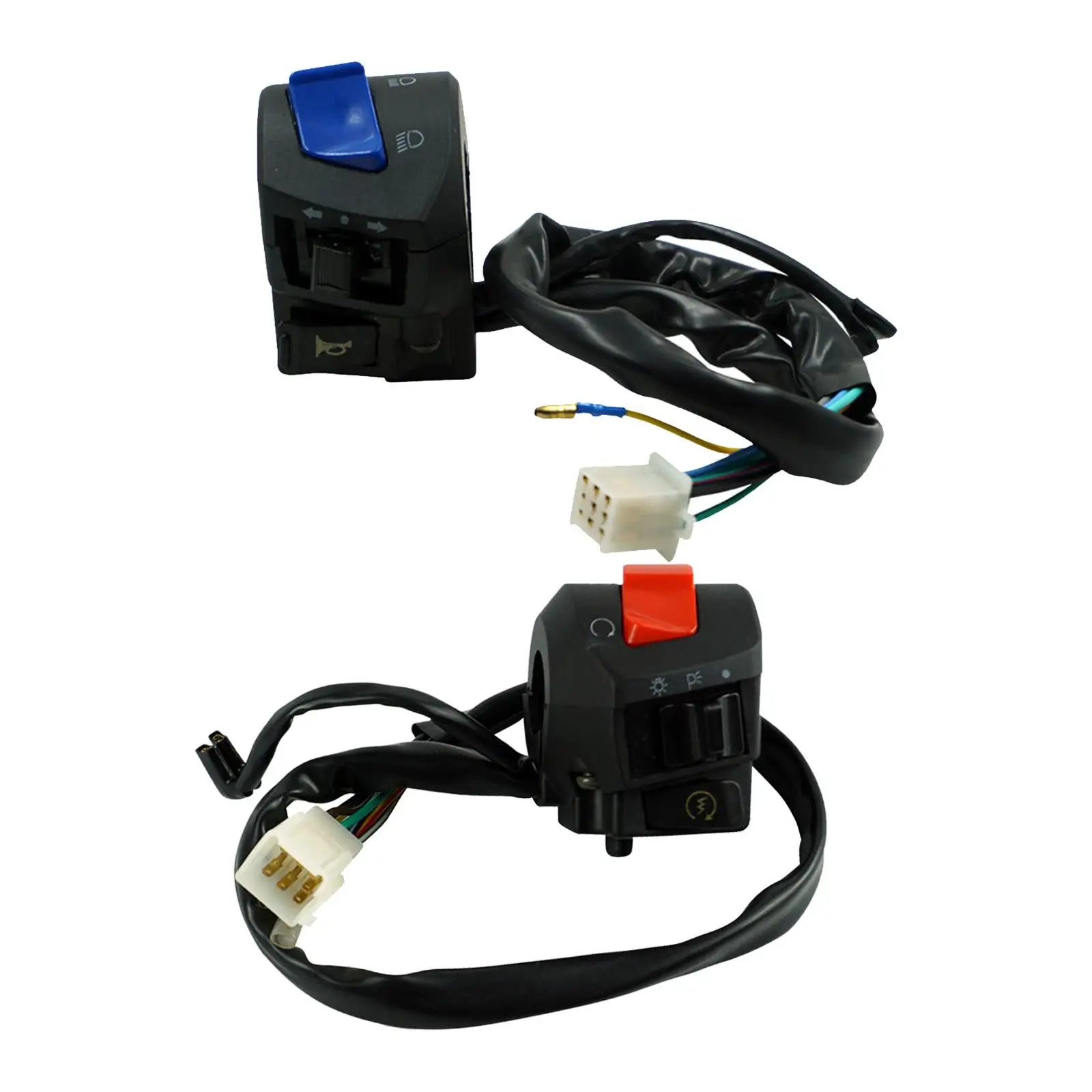 2Pcs Motorcycle Handlebar Control Switch 7/8 inch 22mm Left & Right ...