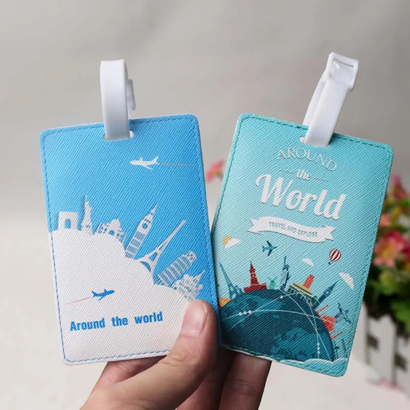 Around-The-World-Travel-Accessories-Luggage-Tag-PU-Suitcase-ID-Addres ...