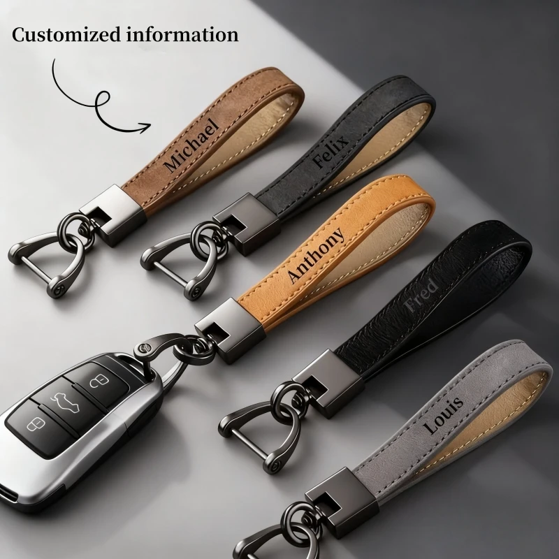 Customization Car Key Holder with Metallic Clasp Durable Elegant for ...
