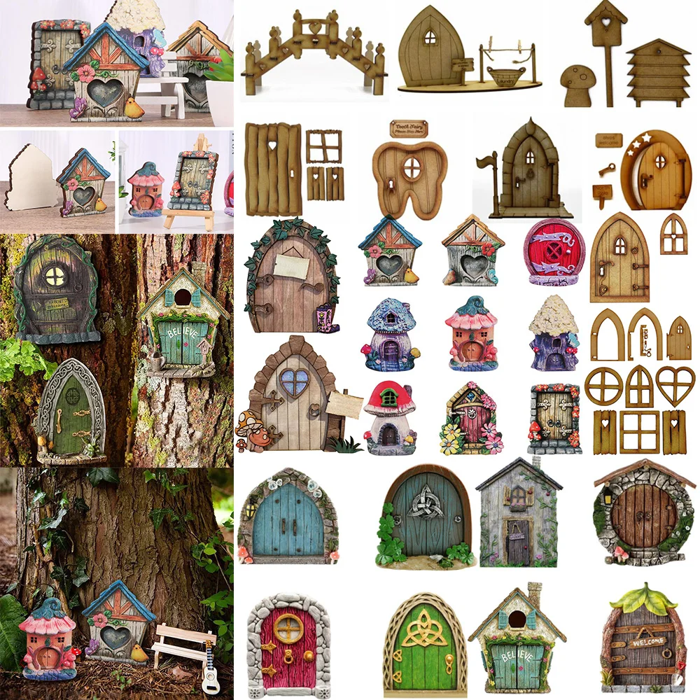 Miniature-Fairy-Door-Figurines-Statues-for-Outdoor-Yard-Art-Garden-Tree-Decor-Accessories-With ...