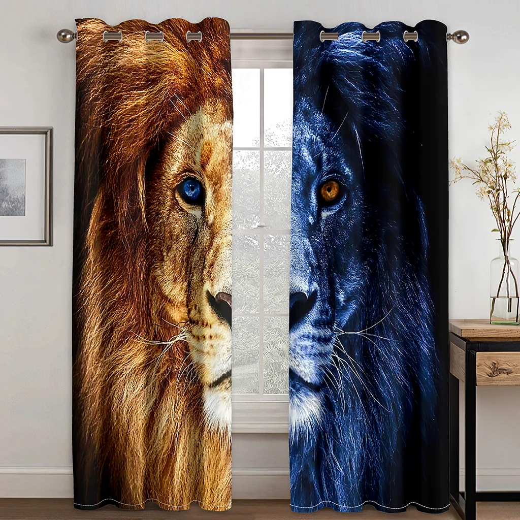3D-Digital-Print-Cheap-Custom-Animal-Lion-Tiger-Two-Thin-Window ...