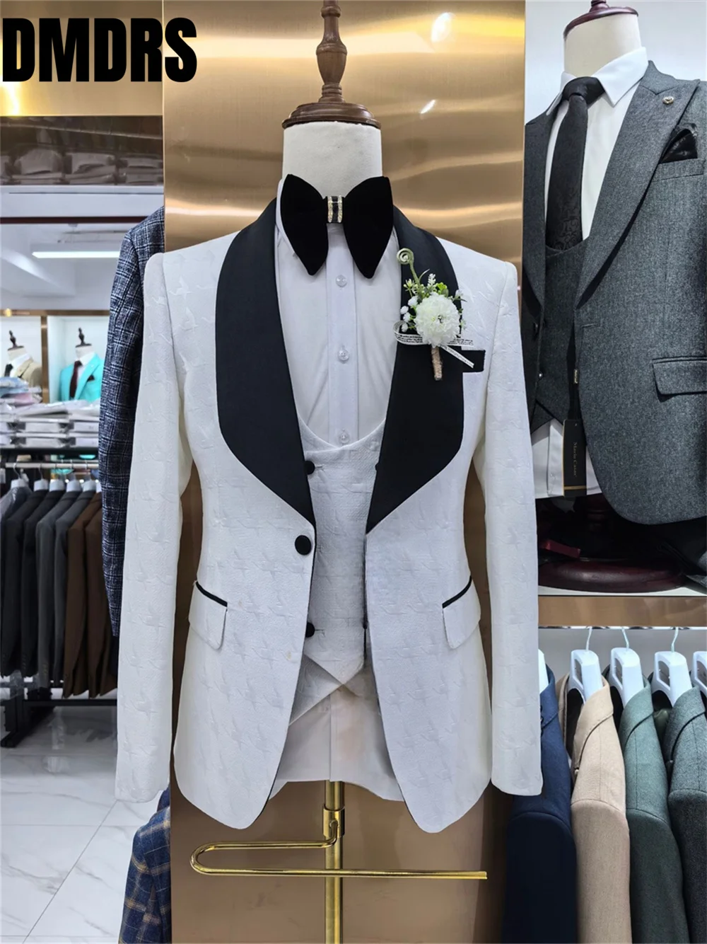 Luxurious-Men-s-Suit-set-For-Formal-Office-Meeting-Classic-Jacquard ...