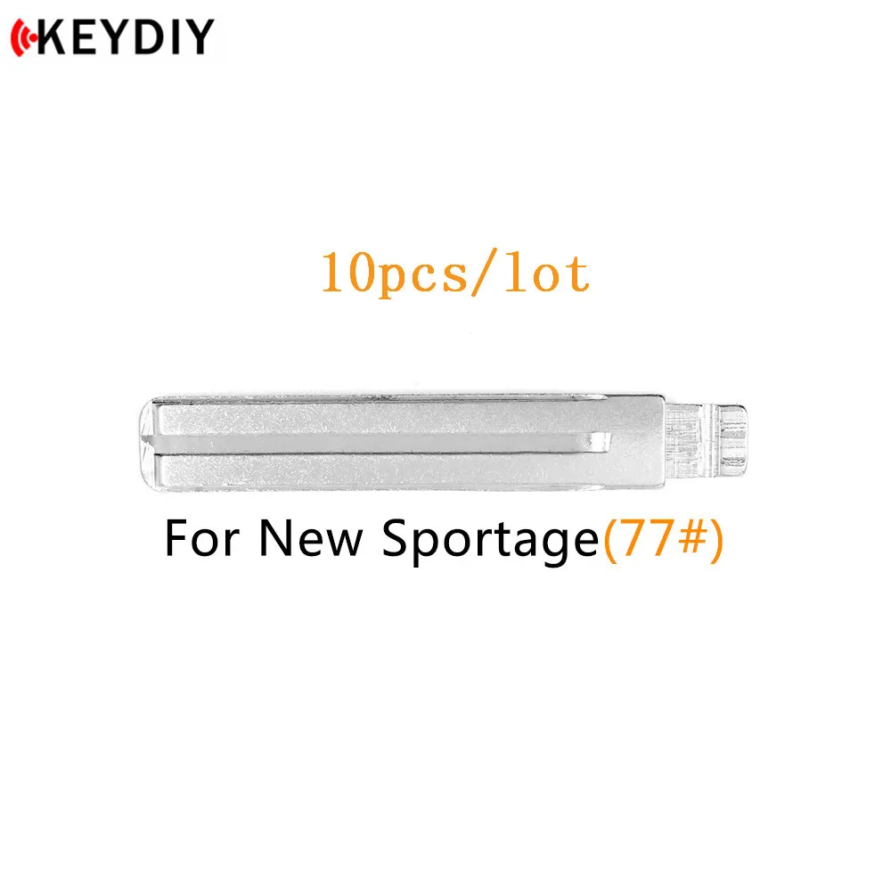 Keydiy 10pcs Metal Blank Uncut Flip Kd/vvdi/jmd Remote Key Blade #77 ...