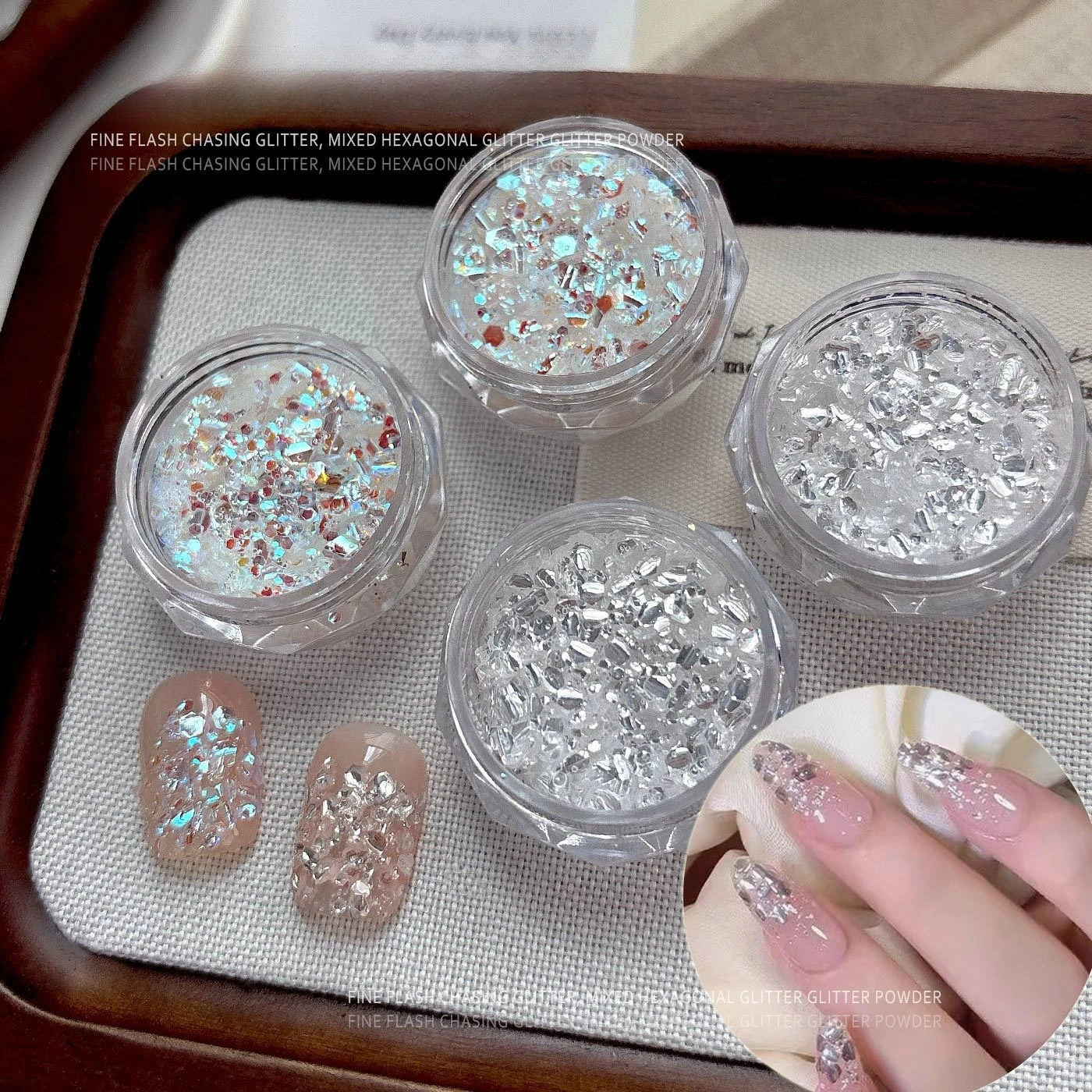 Hexagonal Glitter Sequin Mixed Glitter Powder Shimmering Moonlight ...